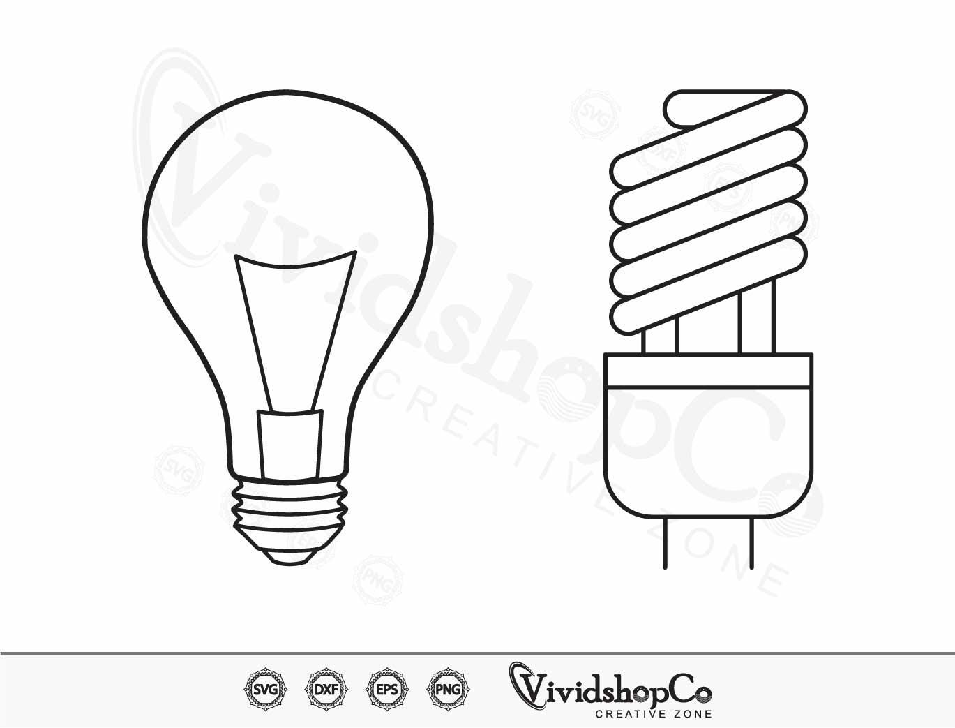 Light Bulb Svg, Bulb Svg, Lightbulb Svg, Coil Svg, Clipart, Cut Files ...