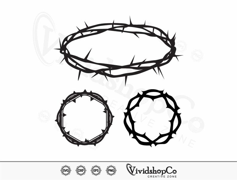 Crown Thorns SVG, Thorns Svg, Crown Thorns Vector, Silhouette, Cricut ...