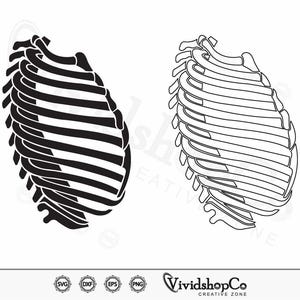 Rib Cage SVG, Skeleton Rib Cage Svg, Skeleton Svg, Human Ribs Svg ...
