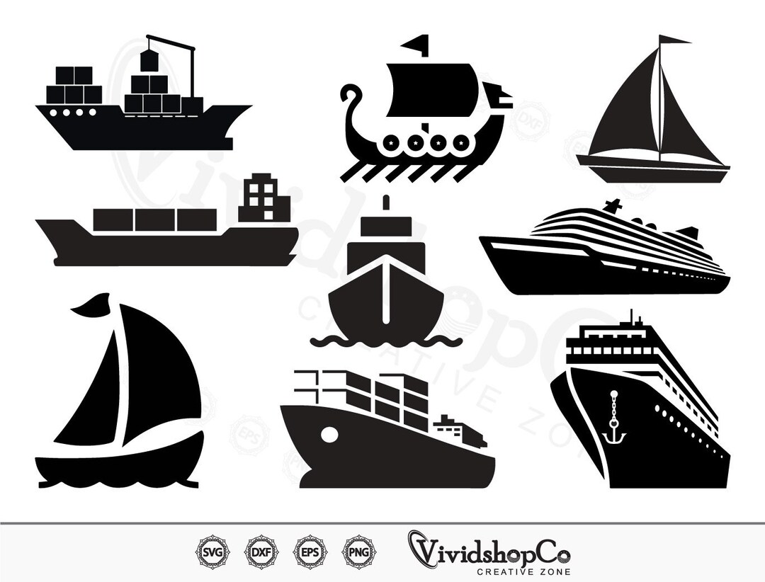 Schiff SVG Bundle, Ship Svg, Boats Svg, Sailing Svg, Schiff Clipart ...