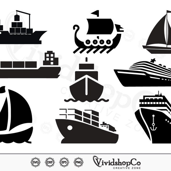 Schiff Clipart Svg - Etsy