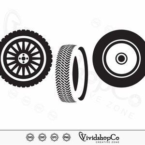 Wheel Svg, Tire Svg, Car Wheel Svg, Wheel Clipart, Cut Files for ...