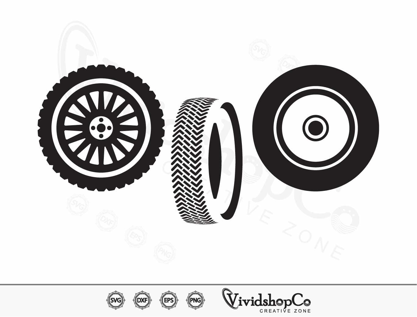 Wheel Svg, Tire Svg, Car Wheel Svg, Wheel Clipart, Cut Files for ...