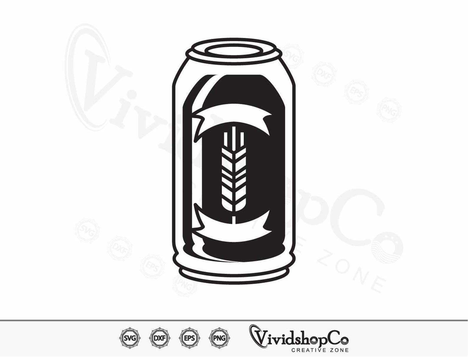 Beer Can SVG, Soda Can Svg, Aluminum Can Svg, Clipart, Cut Files for ...
