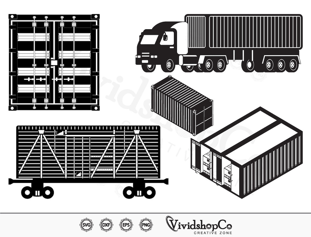 Shipping Container Svg, Shipping Svg, Container Svg, Shipping Container ...