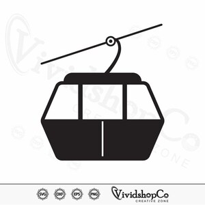 Cable Car SVG, Gondola Lift Svg, Aerial Tramway Svg, Clipart, Cut Files ...
