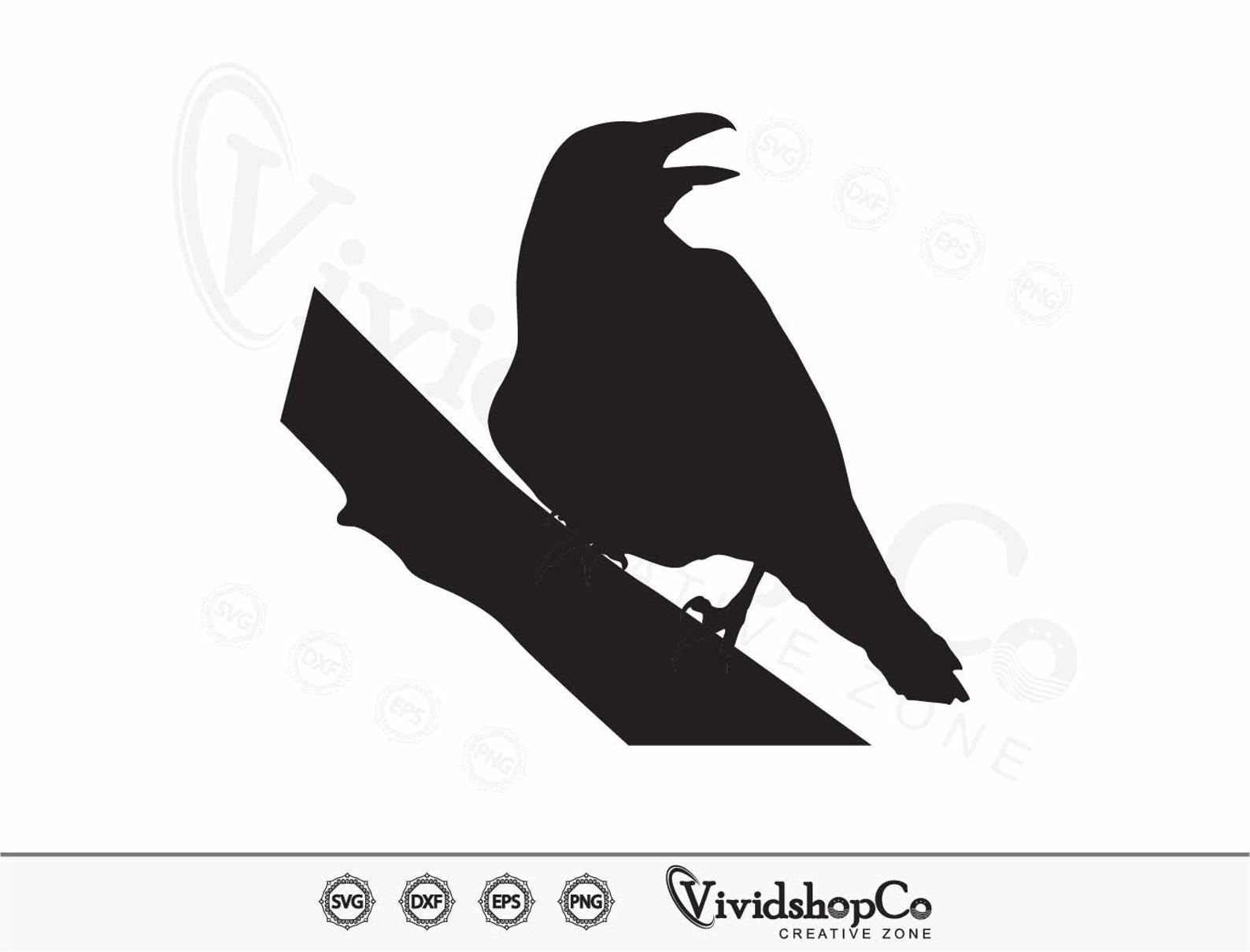 Corbeau SVG, svg Corbeau, des cliparts, des fichiers coupés pour la ...
