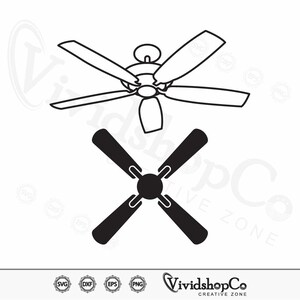 Ceiling Fan SVG, Ceiling Svg, Fan Svg, Ceiling Fan Outline, Clipart ...