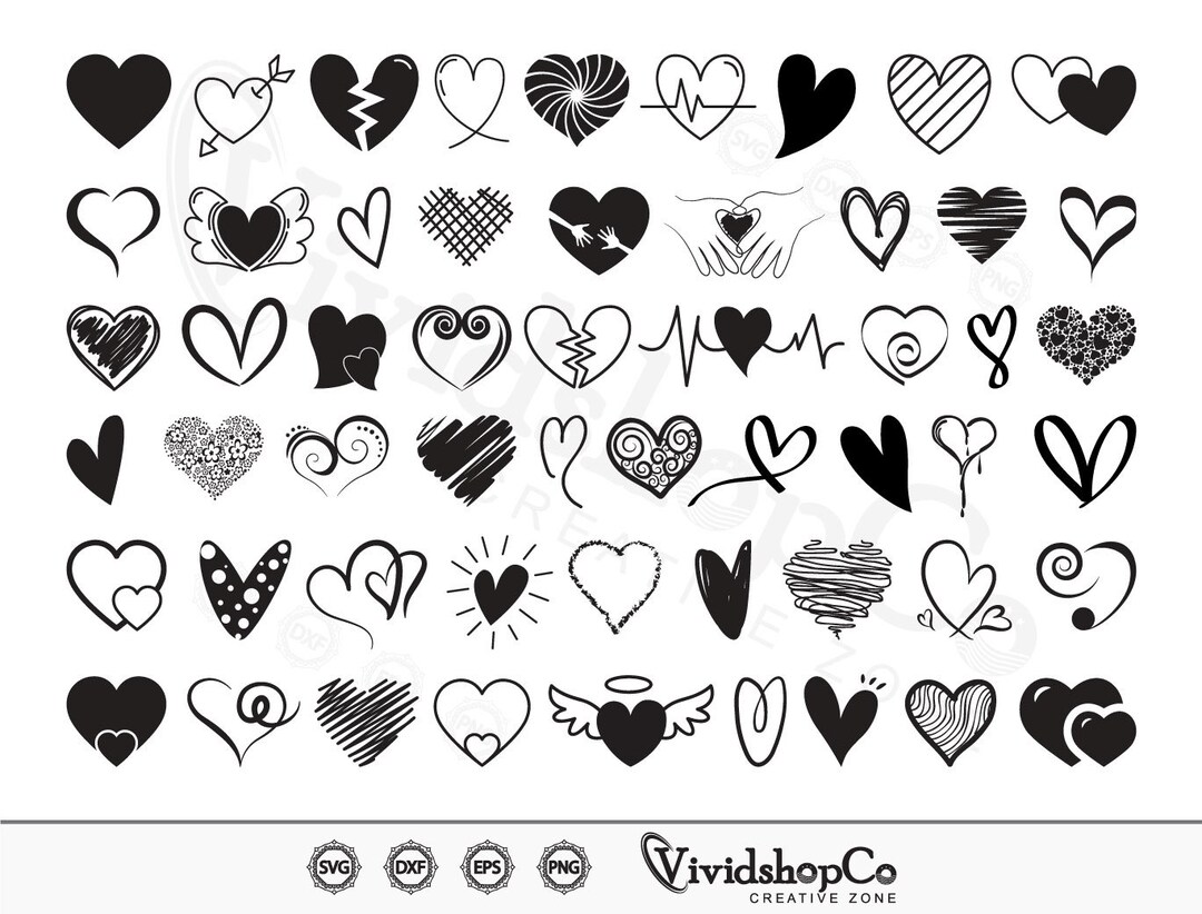 Corazón SVG, Corazón dibujado a mano svg, Doodle Corazón svg, Sketch ...