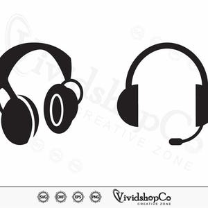 Headset Svg, Headphone Svg, DJ Svg, Music Svg, Headset Clipart, Cut ...