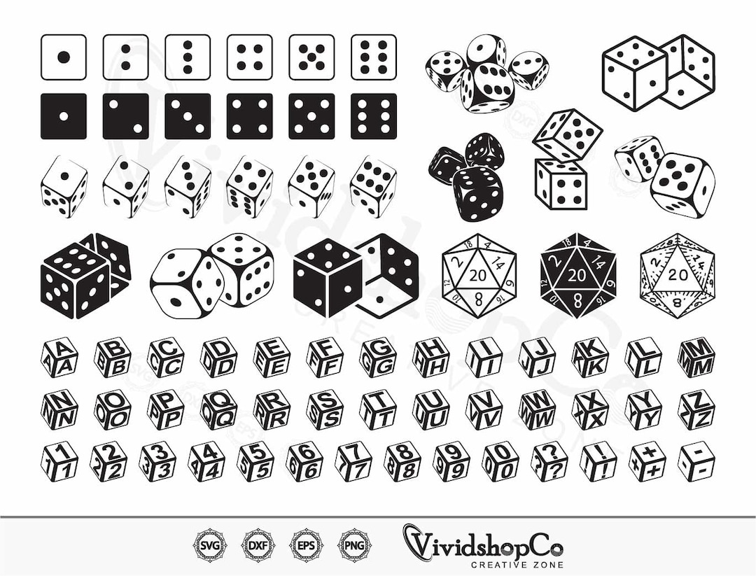 Dice SVG, Gambling Svg, Dice Font Svg, Dice Faces, Game Dice Svg ...