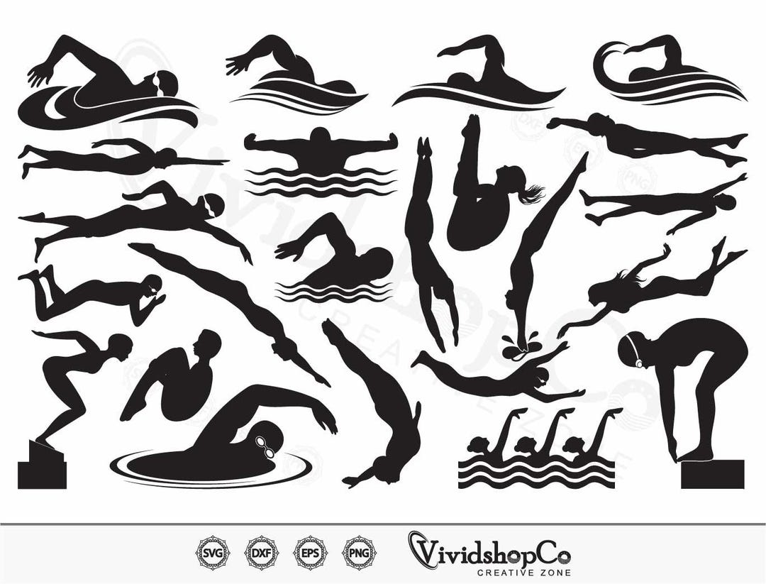 Swimming #3 SVG, Swimmer Svg, Swim Svg, Sports Svg, Clipart, Cut Files ...