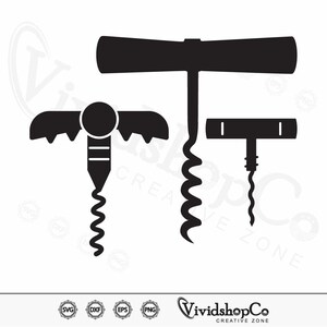 Corkscrew SVG, Bottle Opener Svg, Cork Crew Svg, Wine Opener Svg ...