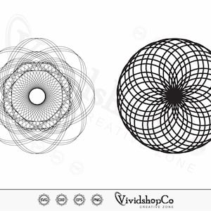 Spirograph SVG, Clipart, Cut Files for Silhouette, Files for Cricut ...