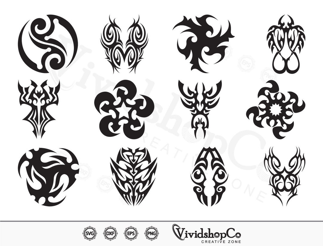 Tribal Tattoo Svg Tattoo Svg Tattoo Pattern Svg Clipart - Etsy UK