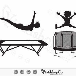 Trampolin SVG, Trampolin SVG, springen svg, Kinder springen svg, Sport ...