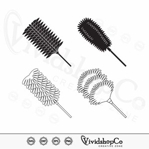 Feather Duster SVG, Duster Svg, Ostrich Feather Duster, Clipart, Cut ...