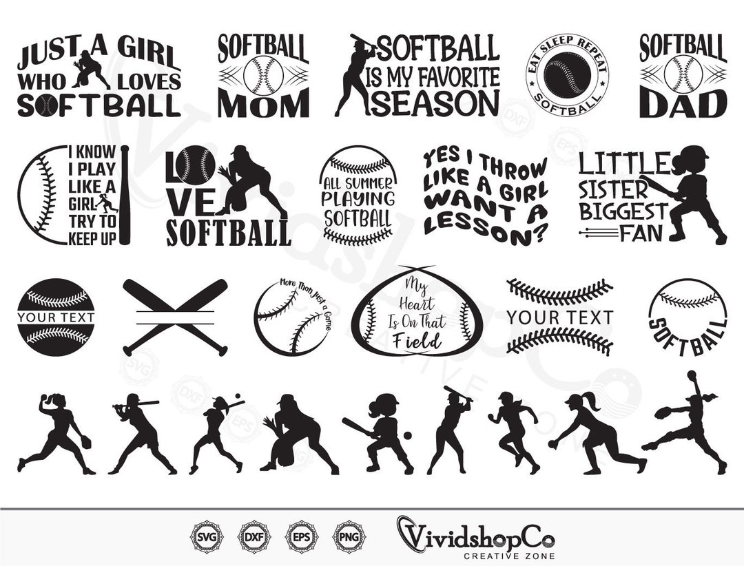 Softball SVG, Sports Svg, Softball Player Svg, Softball Girl Svg ...