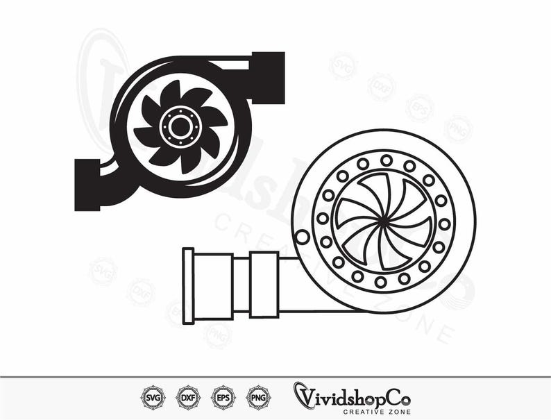 Turbocharger SVG, Turbo Charger Svg, Turbo Svg, Car Turbocharger Svg ...