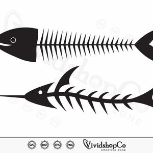 Fish Bone Svg, Fishbone Svg, Fish Svg, Fish Skull Svg, Clipart, Cut ...