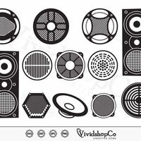 SPEAKER BUNDLE SVG Audio Speaker Audio Speaker Clipart Sound Speaker ...