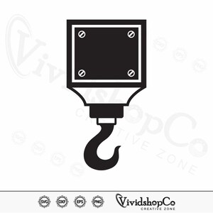 Hook Crane SVG, Hook Svg, Chain Hook Svg, Construction Hook Svg ...