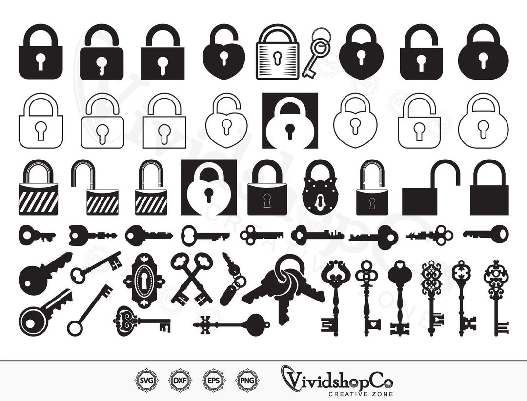 Lock and Key SVG, Lock Svg, Key Svg, Heart Lock Svg, House Key Svg ...