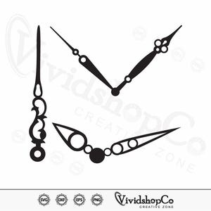 Clock Hands SVG, Clock Hands Vector, Silhouette, Cricut File, Clipart ...