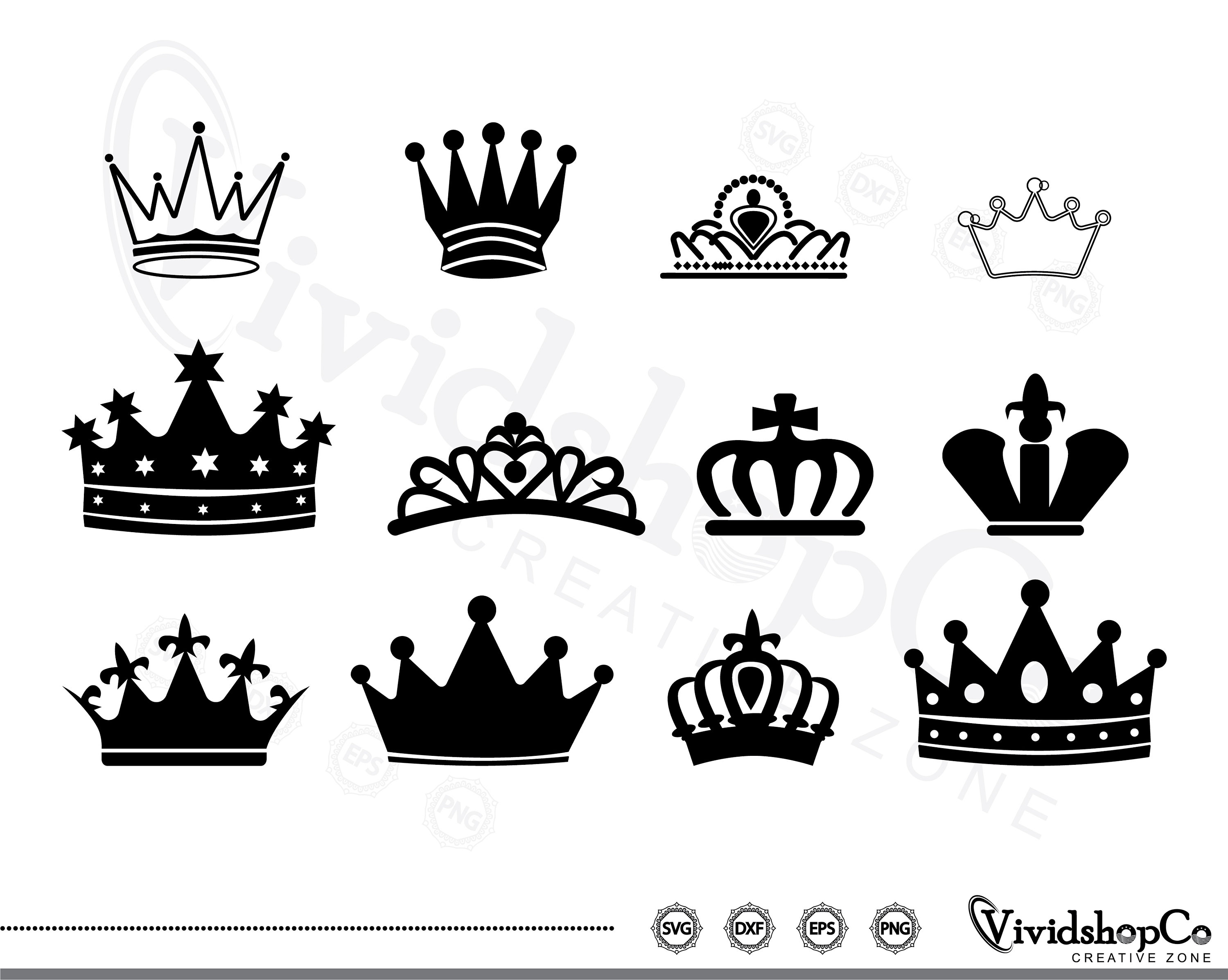 Crowns SVG Bundle Crowns svg Crowns Clipart Crowns Cut | Etsy