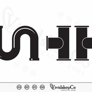 Steel Pipe Fittings SVG, Pipe Fittings Svg, Pipe Svg, Clipart, Cut ...