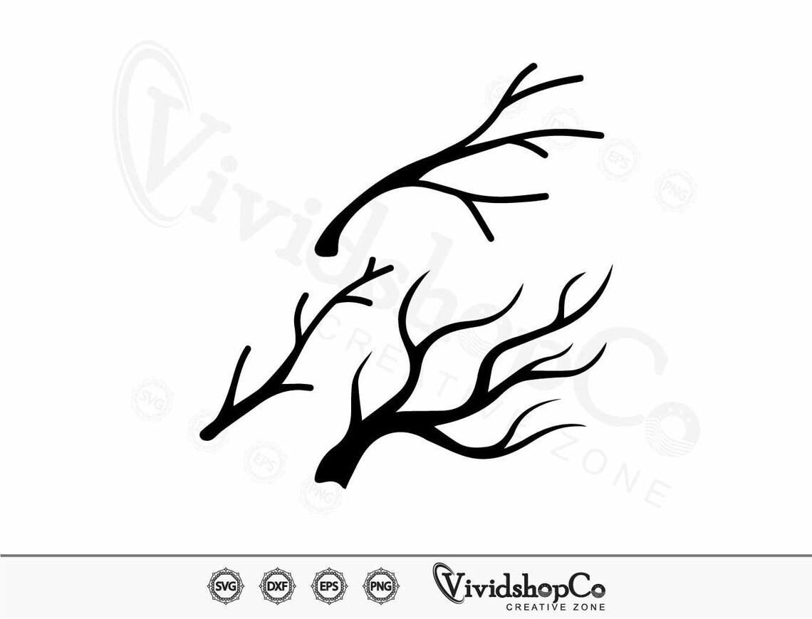 Tree Branch Svg, Clipart, Cut Files for Silhouette, Files for Cricut ...