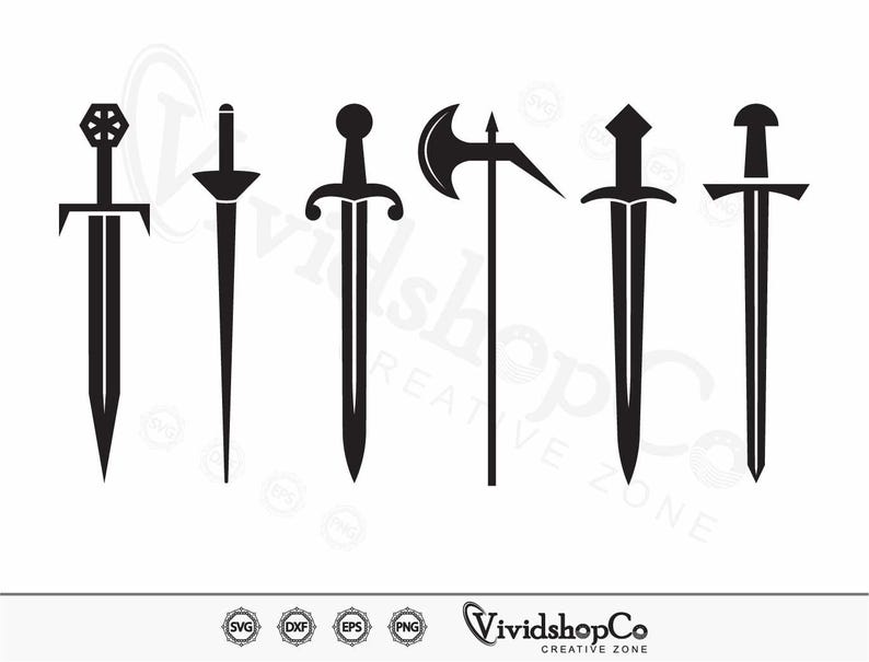 Sword SVG, Dagger Svg, Fancy Svg, Weapons Svg, Clipart, Cut Files for ...