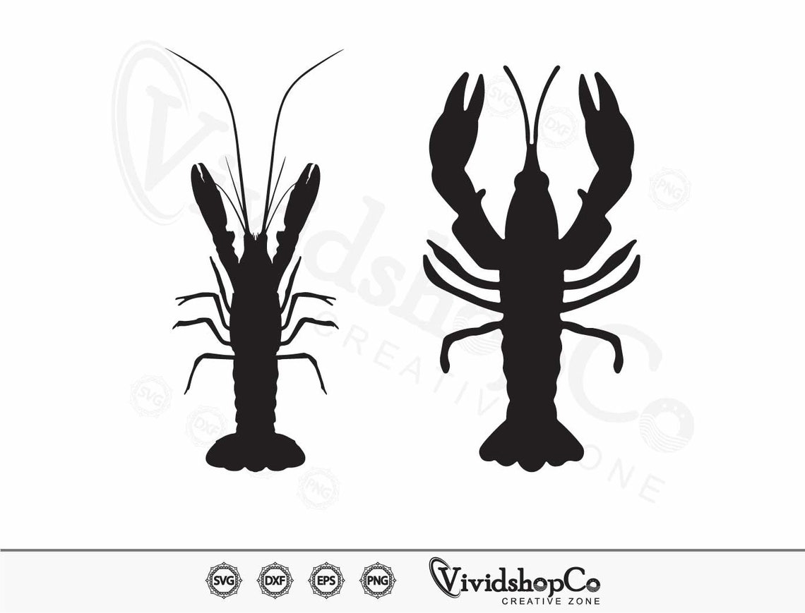 Crawfish Svg, Clipart, Cut Files for Silhouette, Files for Cricut ...