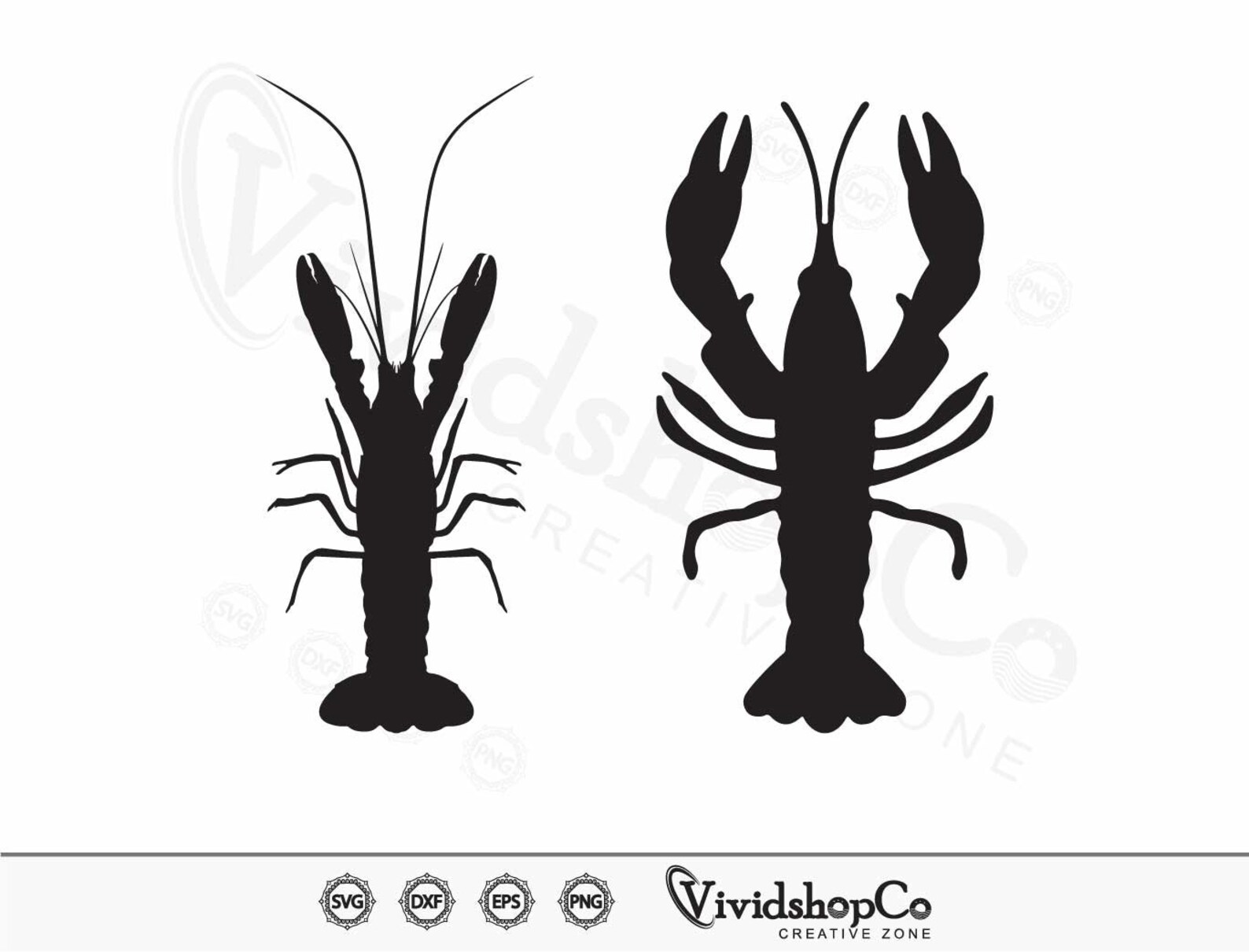 Crawfish Svg Clipart Cut Files for Silhouette Files for - Etsy