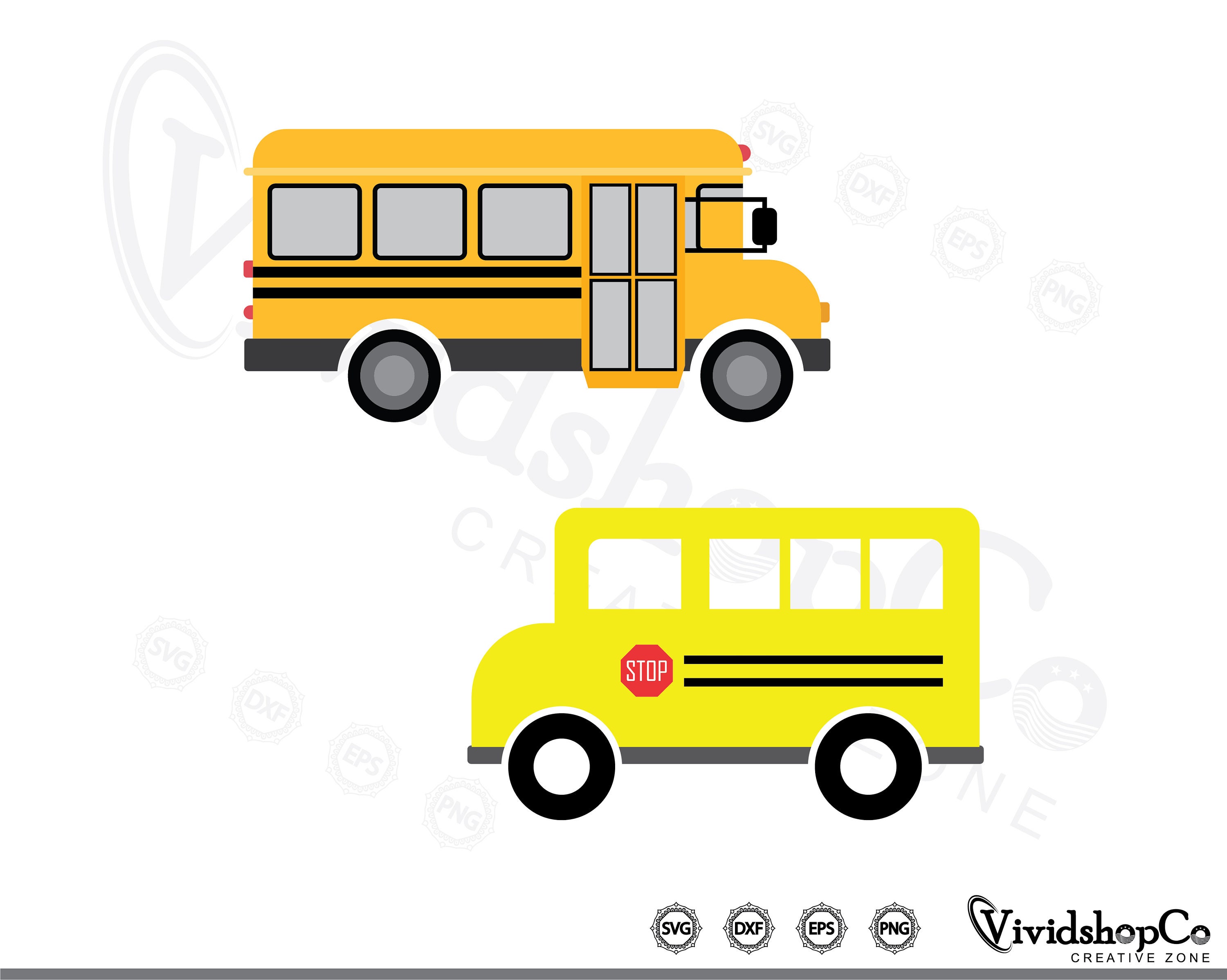 School Bus Svg School Bus Clipart School Bus Cut Files for - Etsy