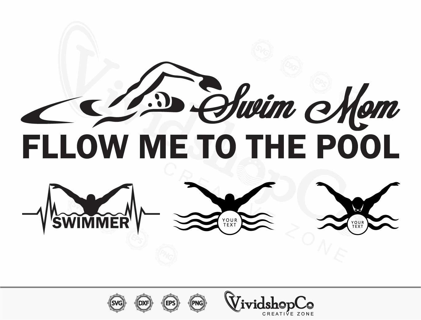 Swimmer Svg, Swimming Svg, Swim Svg, Clipart, Cut Files for Silhouette ...