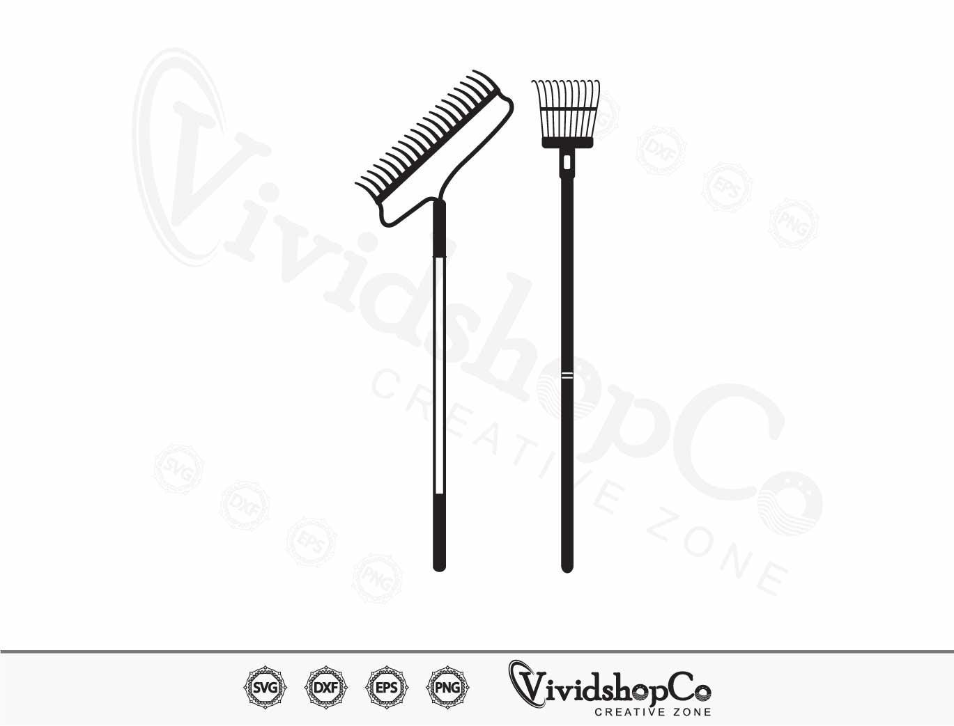 Garden Rake SVG, Rake Svg, Garden Tools Svg, Vector, Silhouette, Cricut ...