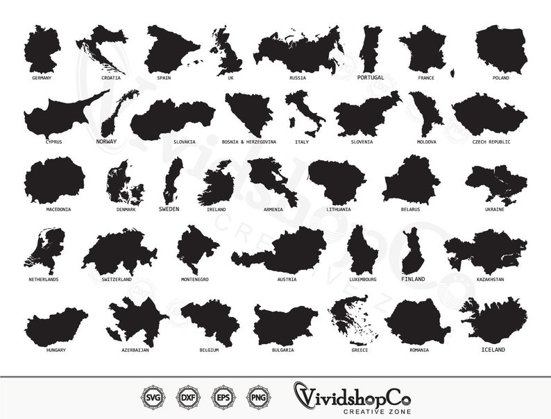 Countries Map Svg World Map Svg Map Svg States Svg - Etsy