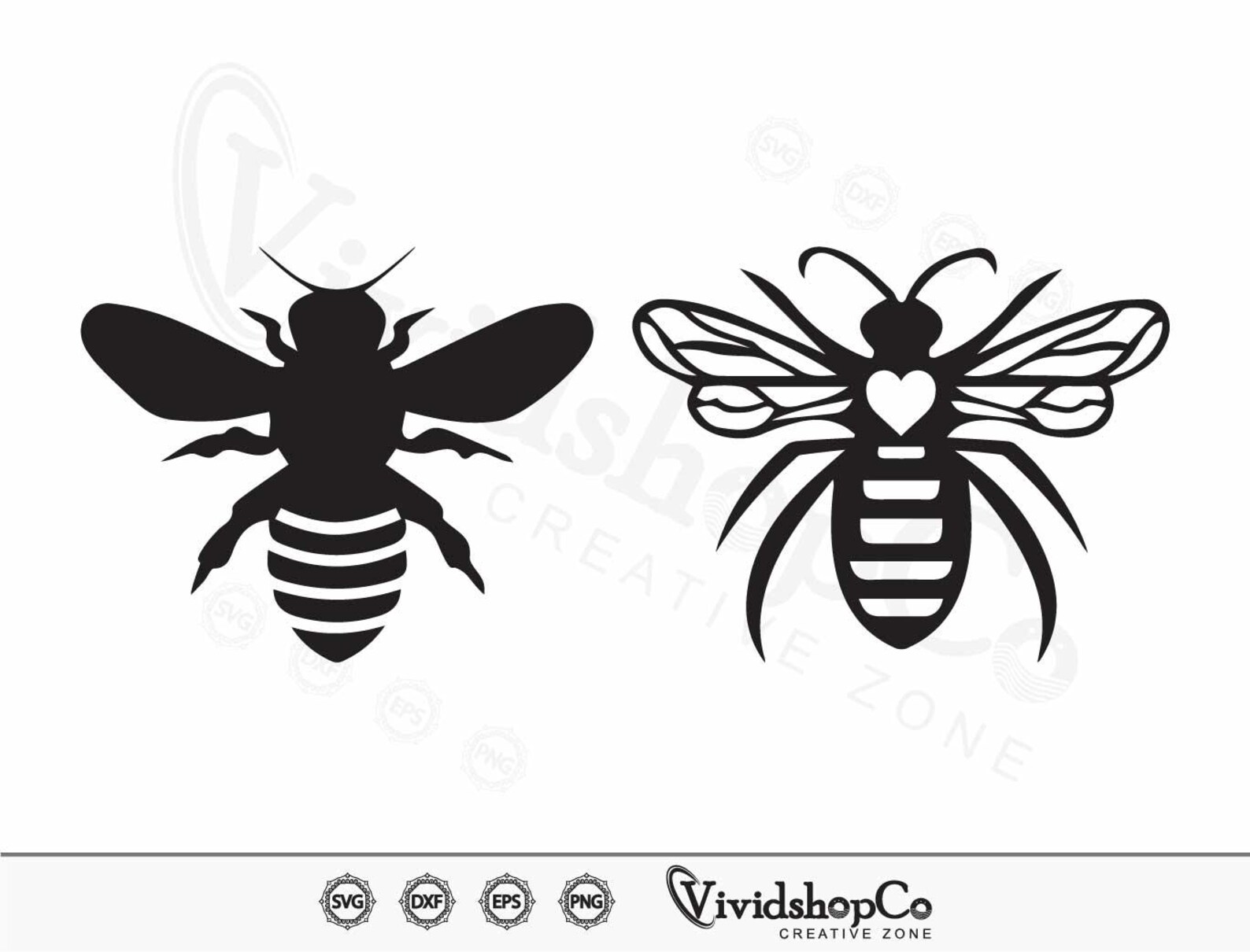 Bee Bundle Svg, Bee Svg, Bee Clipart, Bee Cut Files for Silhouette ...