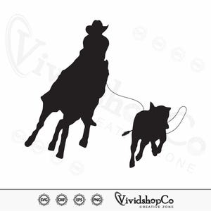 Breakaway Roping SVG, Rodeo Cowboy Svg, Western Svg, Vector, Silhouette ...