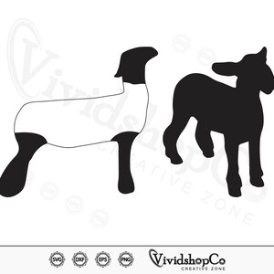 Show Lamb SVG, Market Lamb Svg, Sheep Svg, Show Sheep Svg, Clipart, Cut ...