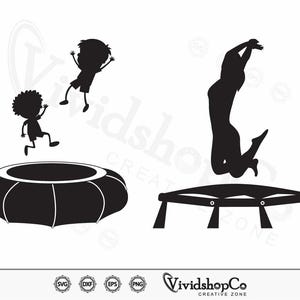 Trampolin SVG, Trampolin SVG, springen svg, Kinder springen svg, Sport ...