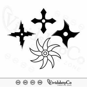 Ninja Stars Svg, Throwing Star Svg, Ninja Svg, Karate Svg, Vector ...