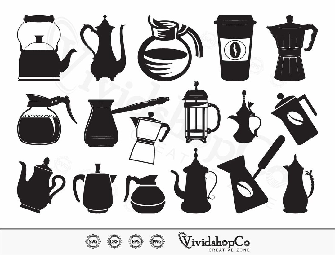 Coffee Pot SVG, Coffeepot Svg, Coffee Svg, Pot Svg, Clipart, Cut Files ...