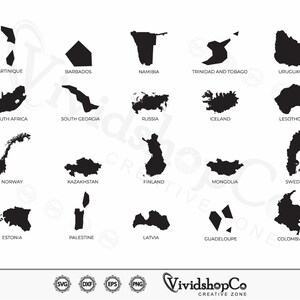 World Map SVG, Countries Map Svg, Map Svg, States Svg, Clipart, Cut ...