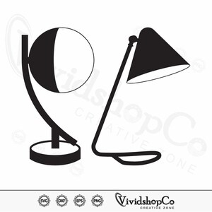 Desk Lamp SVG, Table Lamp Svg, Lamp Svg, Street Light Svg, Library ...