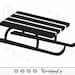 Wooden Sled SVG, Sled Svg, Sleigh Sled Svg, Snow Sled Svg, Clipart, Cut ...