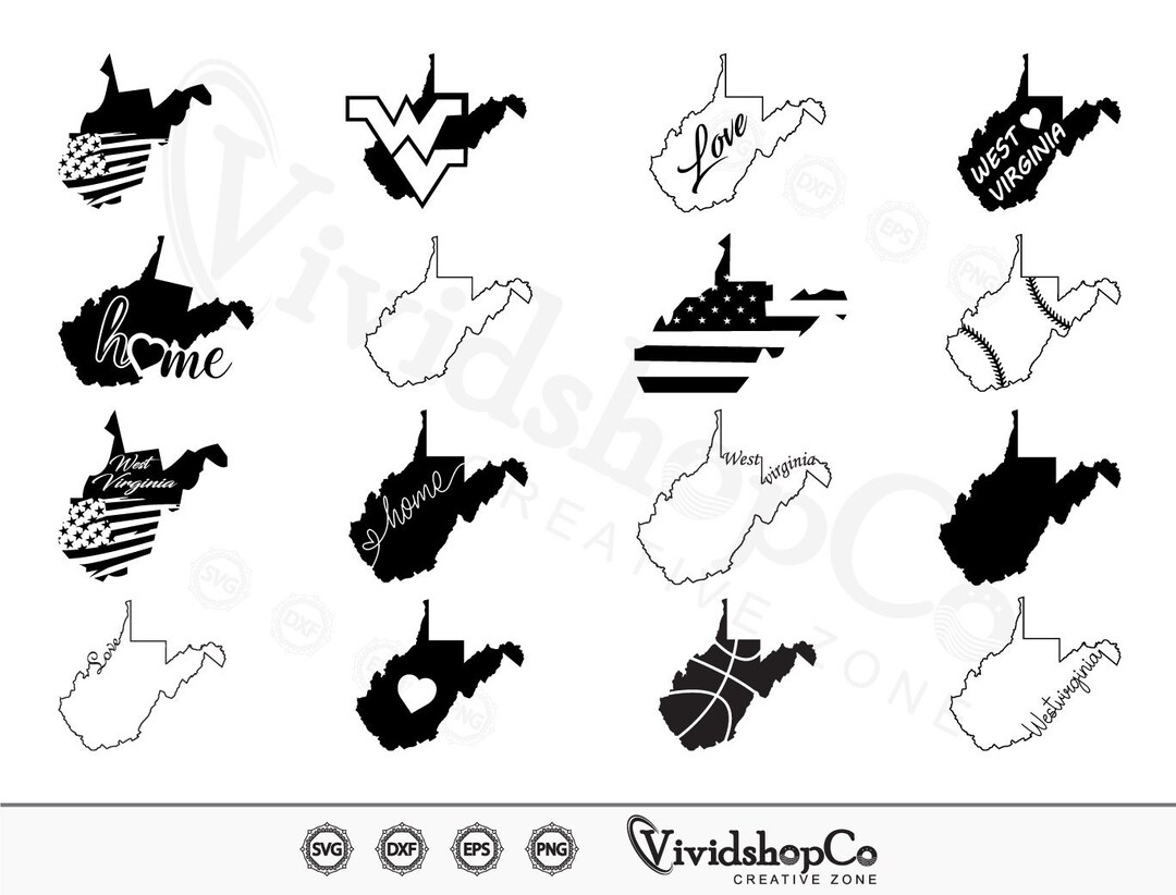 West Virginia Svg, West Virginia State, West Virginia Home Svg, Clipart ...