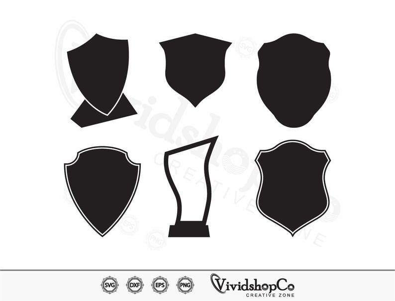 Shield SVG, Badge Svg, Clipart, Cut Files for Silhouette, Files for ...