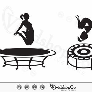 Trampolin SVG, Trampolin SVG, springen svg, Kinder springen svg, Sport ...